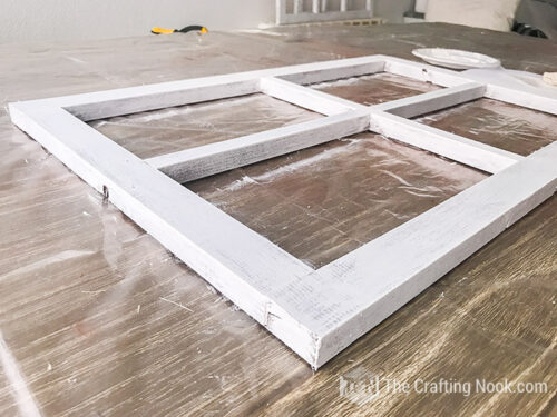 DIY Farmhouse style Window Frames Tutorial - The Crafting Nook