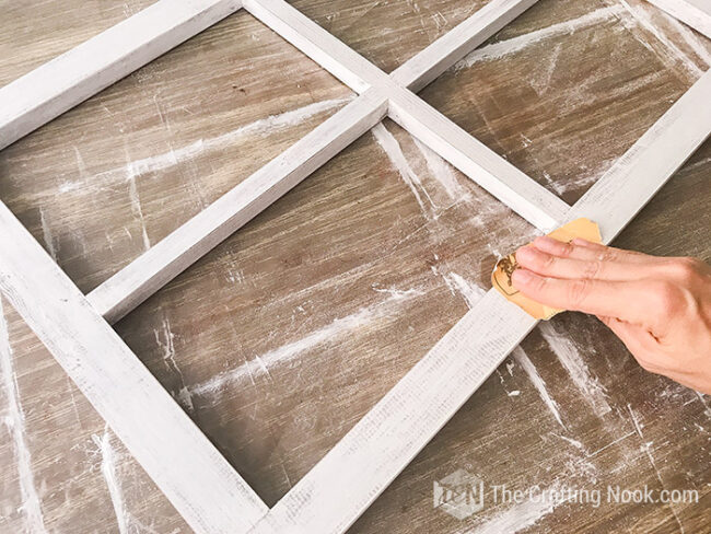 DIY Farmhouse style Window Frames Tutorial - The Crafting Nook