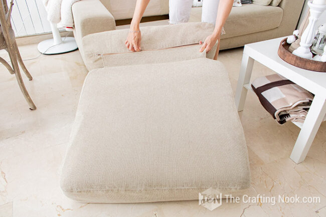 DIY Sofa Slipcover. Update, Refresh, Renew - The Crafting Nook