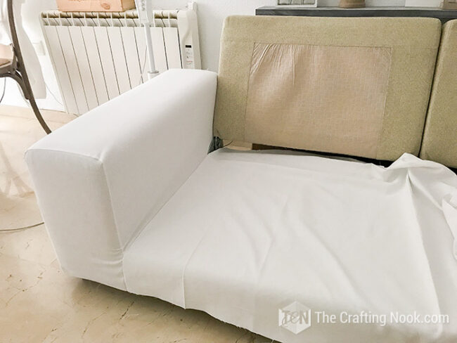 DIY Sofa Slipcover. Update, Refresh, Renew | The Crafting Nook