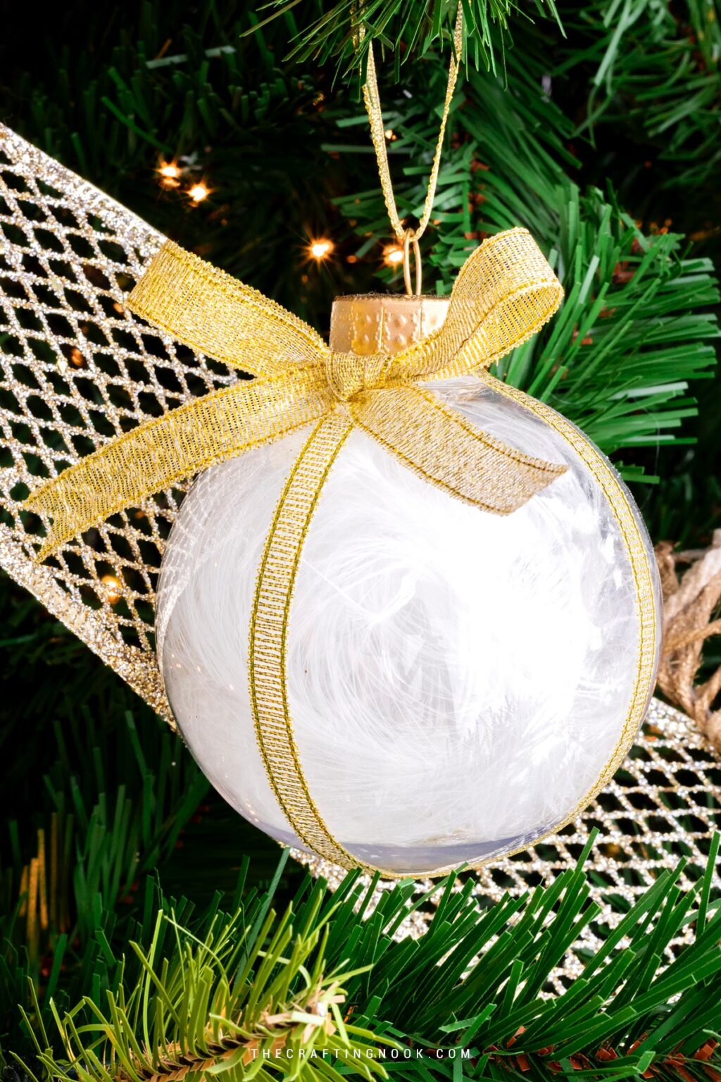 DIY Ribbon Christmas Ornaments (with video tutorial) - The Crafting Nook