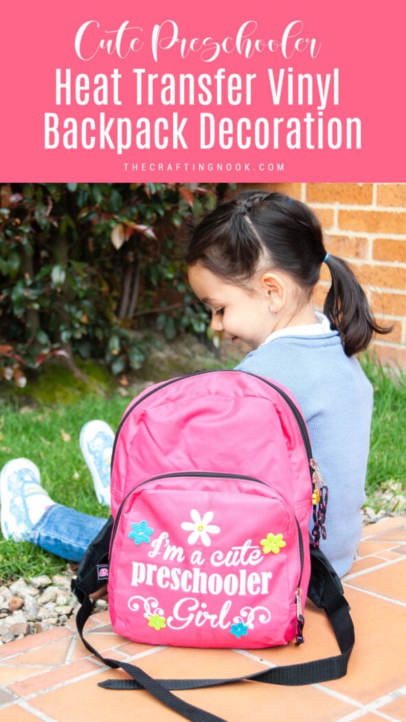 DIY Backpack Decoration Using Heat Transfer Vinyl - The Crafting Nook