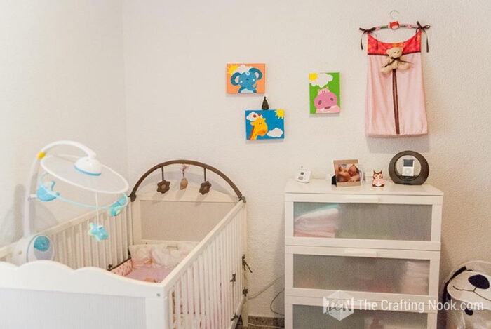 DIY Wall Hanging Diaper Stacker - The Crafting Nook