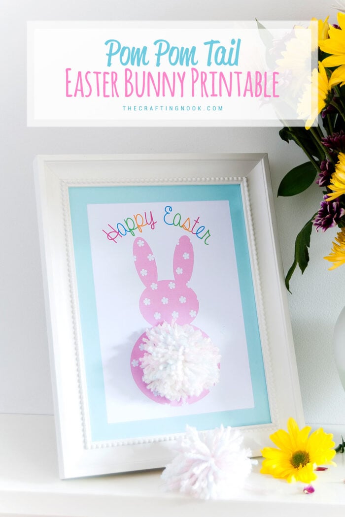 Pom Pom Tail Easter Bunny Printable - The Crafting Nook