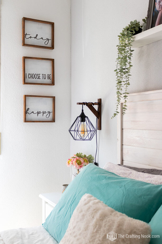 Rustic DIY Wall Sconce Light - The Crafting Nook