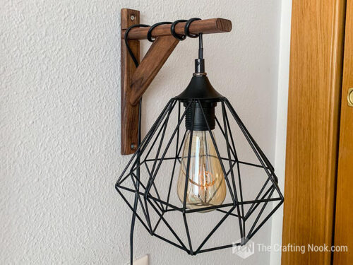 How to Make a Rustic DIY Wall Sconce Light - The Crafting Nook