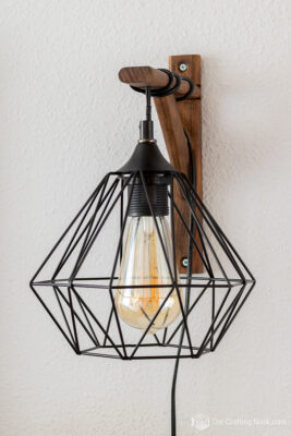 How to Make a Rustic DIY Wall Sconce Light - The Crafting Nook