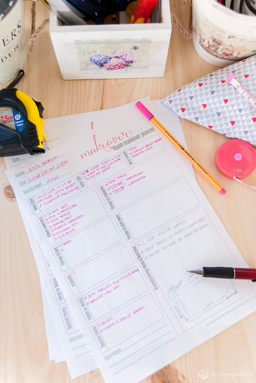 Free Room Makeover Planner Printable - The Crafting Nook