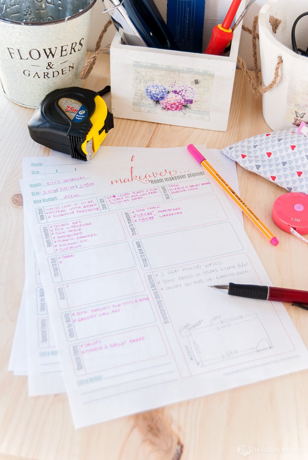 Free Room Makeover Planner Printable - The Crafting Nook