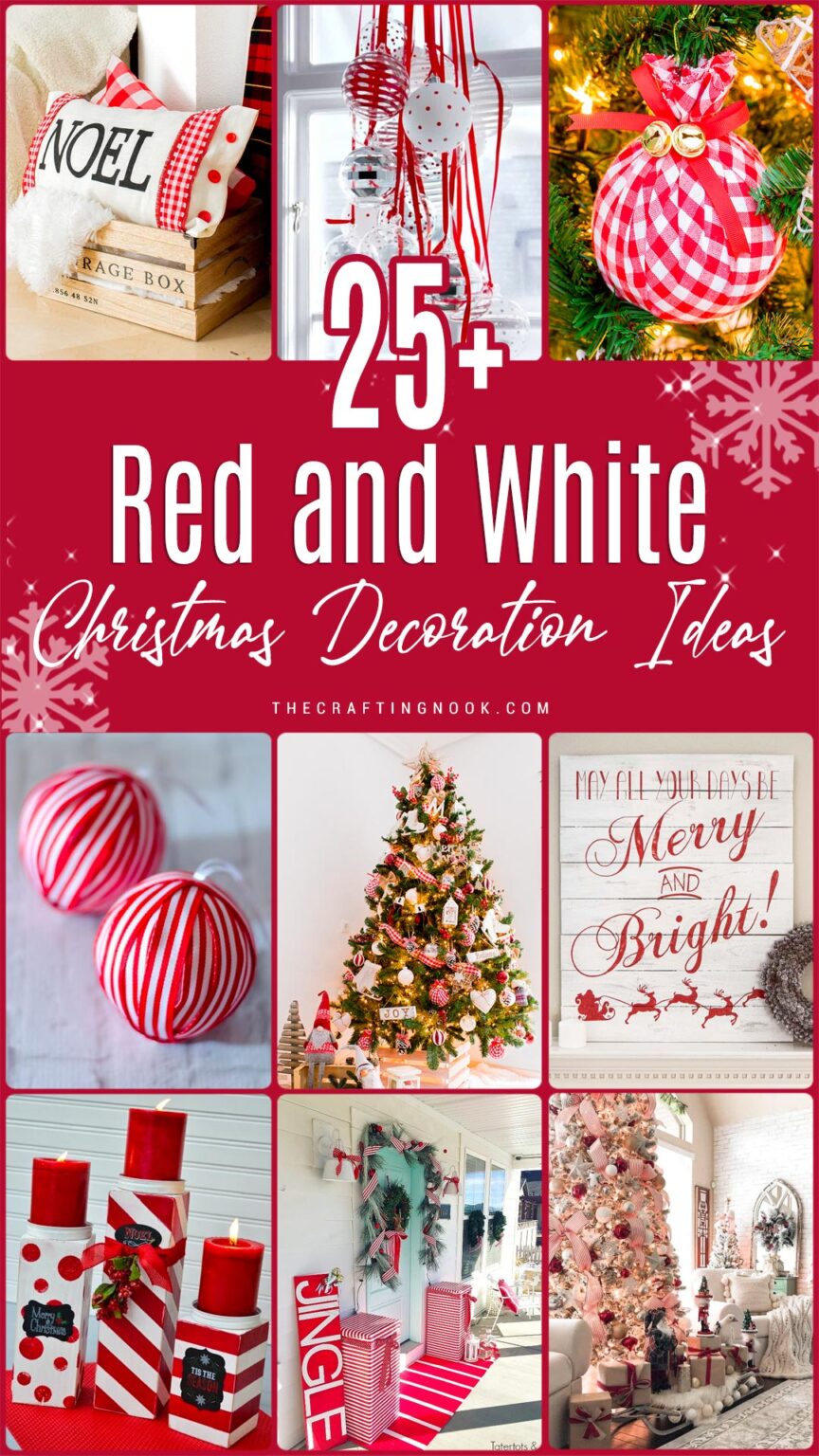25+ Red and White Christmas Decoration Ideas - The Crafting Nook