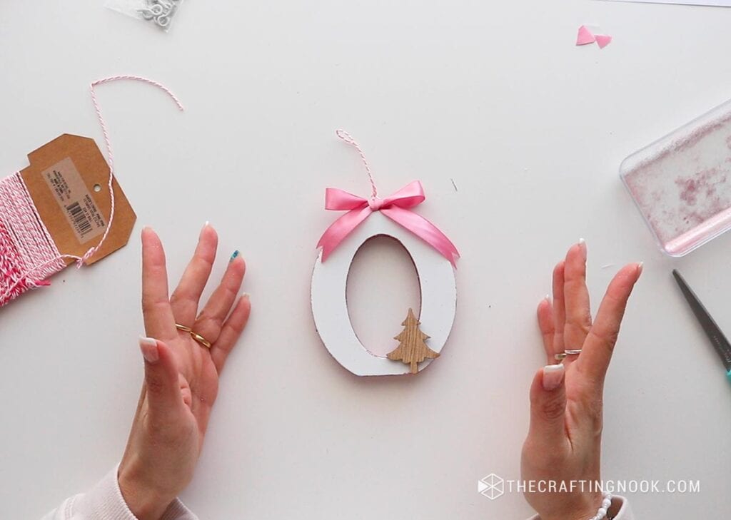 DIY Initial Letter Ornaments with Glitter - The Crafting Nook