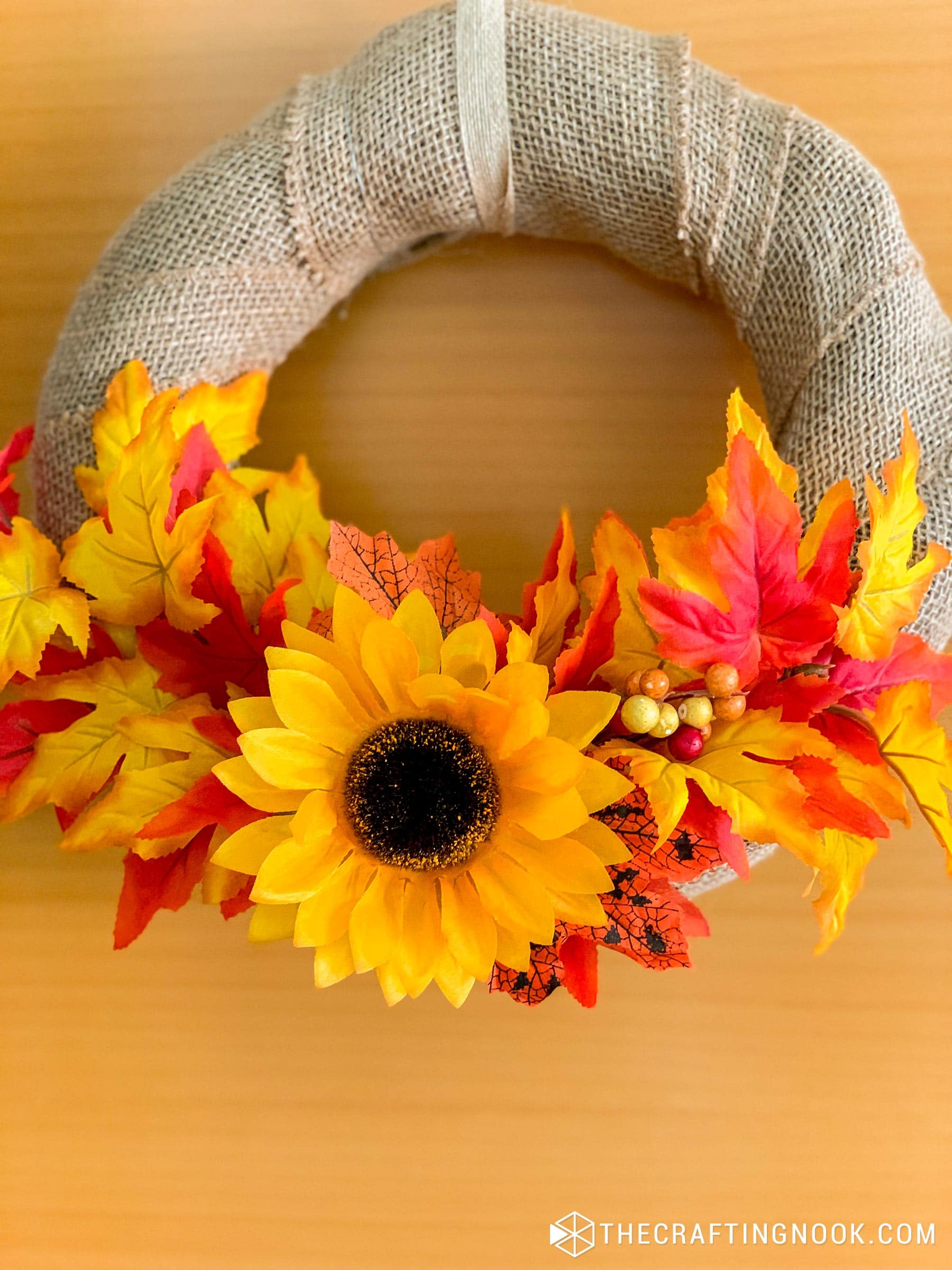 DIY Burlap Wreath for Fall - The Crafting Nook