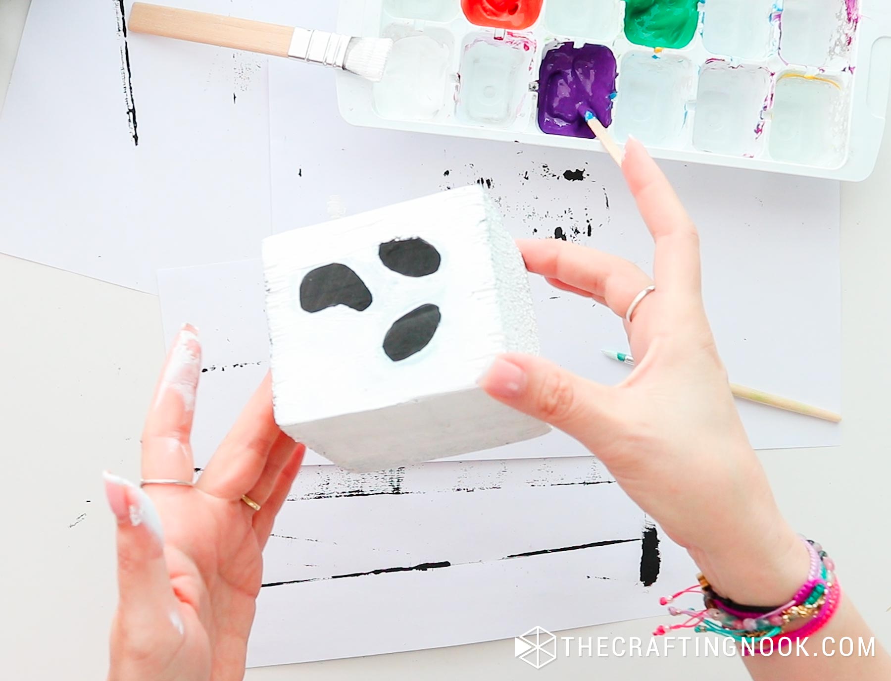 DIY Halloween Wood Blocks - The Crafting Nook