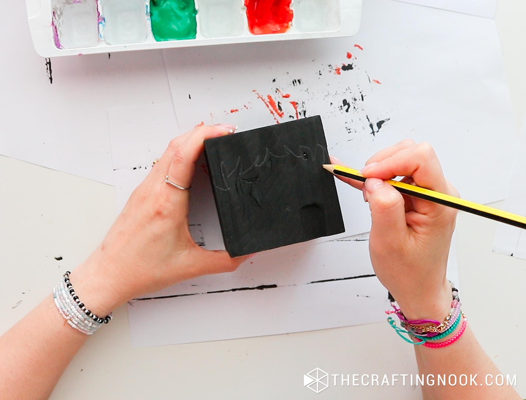 DIY Halloween Wood Blocks - The Crafting Nook