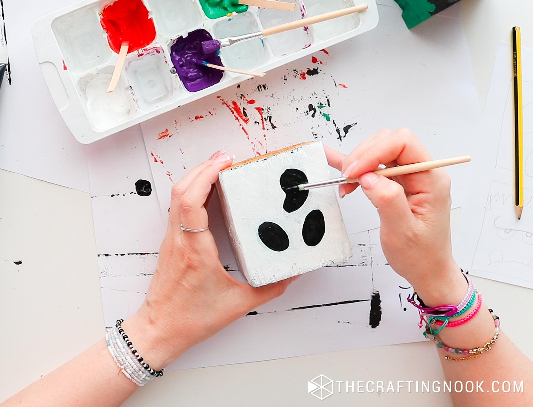DIY Halloween Wood Blocks - The Crafting Nook